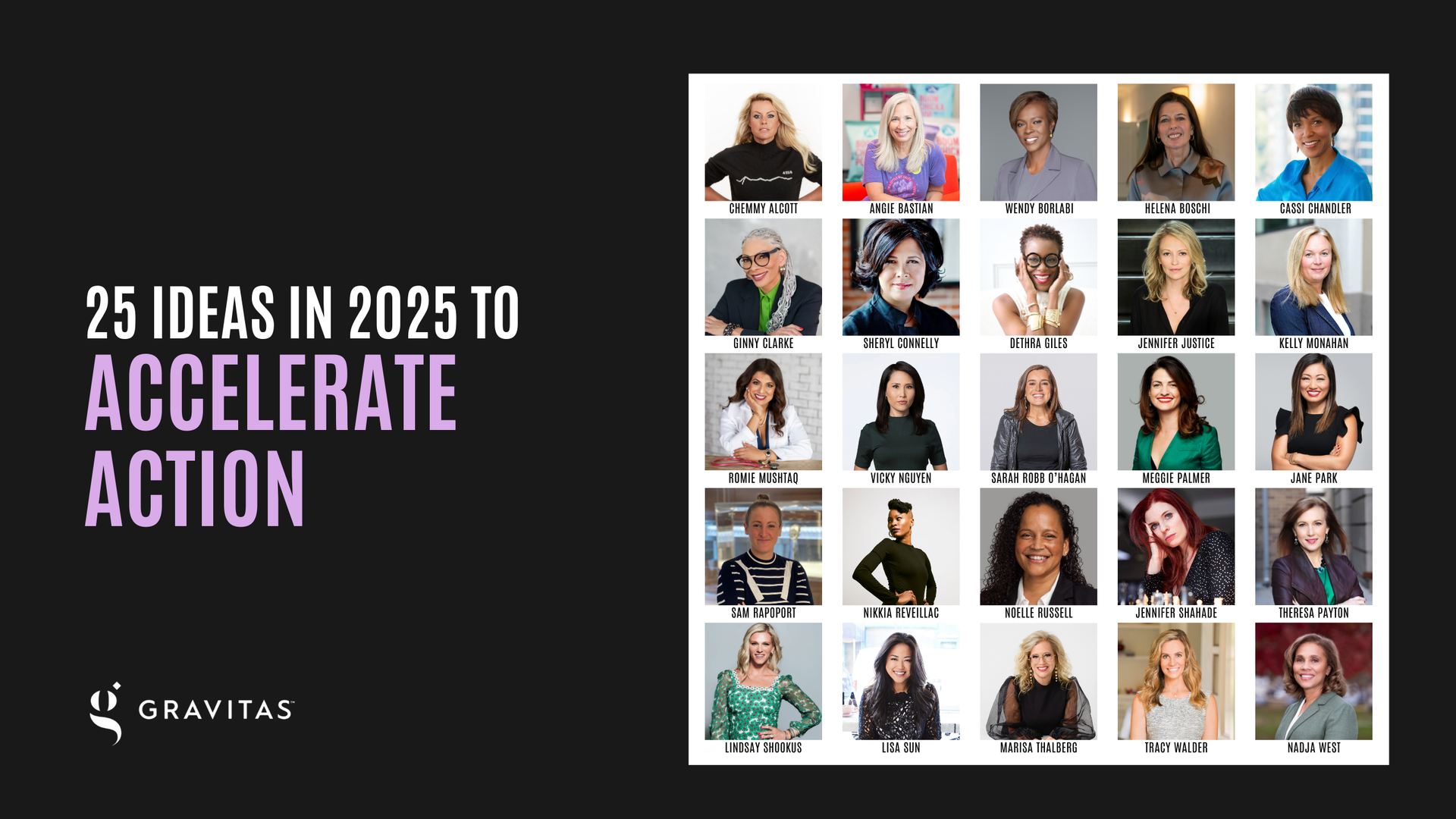 25 Ideas in 2025 to Accelerate Action – GRAVITAS